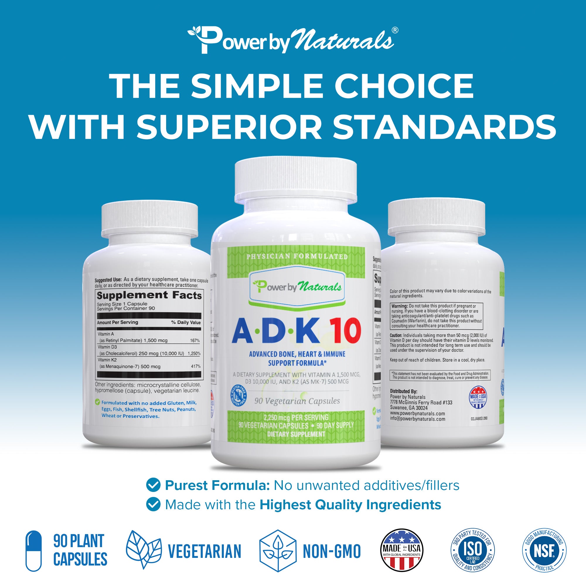 ADK-10: Vitamin D3 K2 and Vitamin A - Ultimate Bone, Heart & Immune ...
