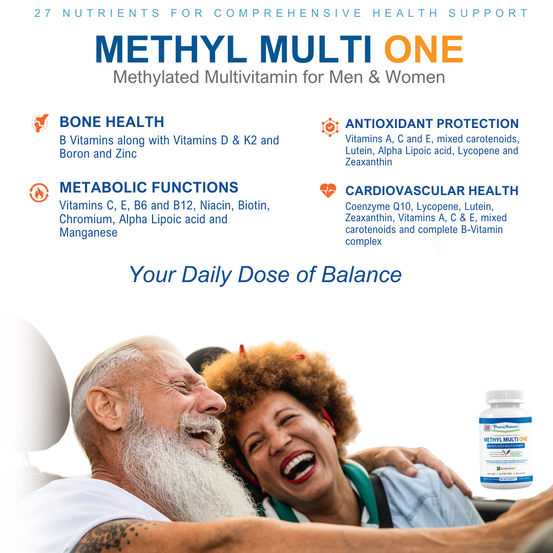 Vegan Methylated Multivitamin for Men & Women with Methylfolate & B12