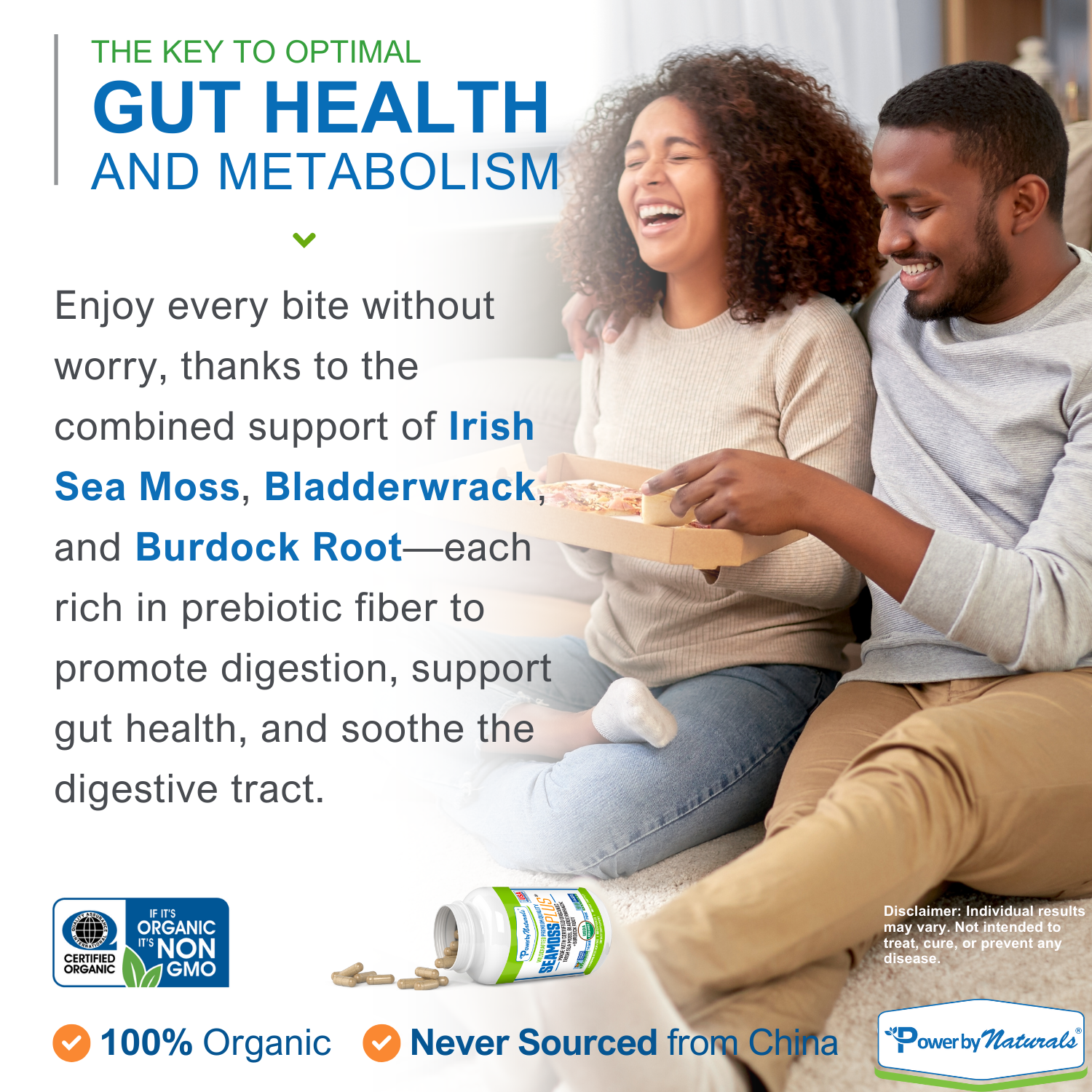 Power By Naturals Sea Moss Plus – USDA Organic Irish Sea Moss, Bladder