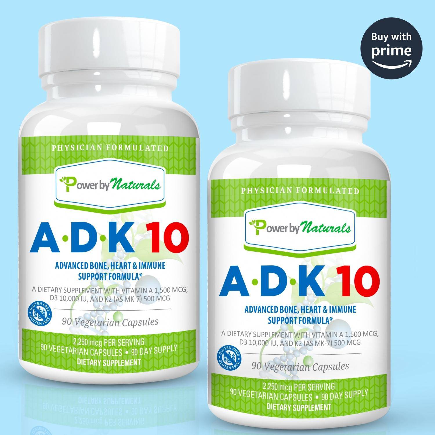 ADK-10: Vitamin D3 K2 and Vitamin A - Ultimate Bone, Heart & Immune ...